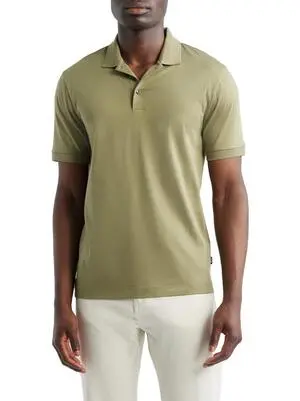 BOSS Phillipson Mercerized Cotton Polo - Medium Green