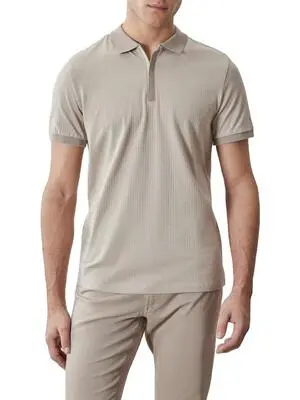 Robert Barakett Whistler Half Zip Polo Sand
