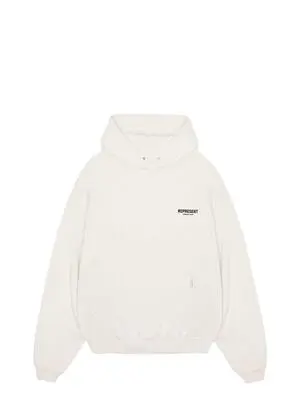 REPRESENT Owners' Club Cotton Graphic Hoodie - Flat White