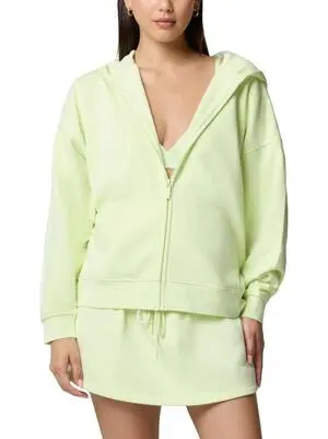 FLORENCE BY MILLS Cozy Crush Forever Embroidered Oversize Graphic Zip Hoodie - Citrine