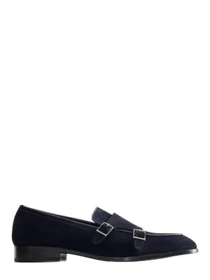 ANTHONY VEER Beaumont Double Monk - Midnight Coast Blue Suede