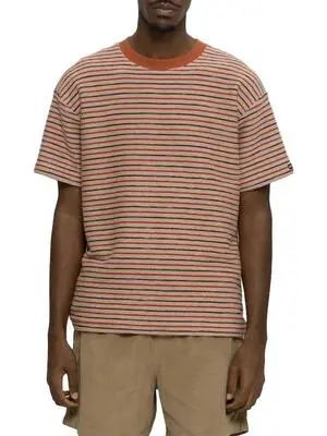 MAUI & SONS Dobby Days Oversize Stripe T-shirt - Hibiscus