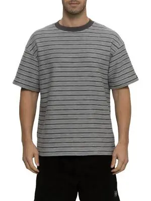 MAUI & SONS Dobby Days Oversize Stripe T-shirt - Iron