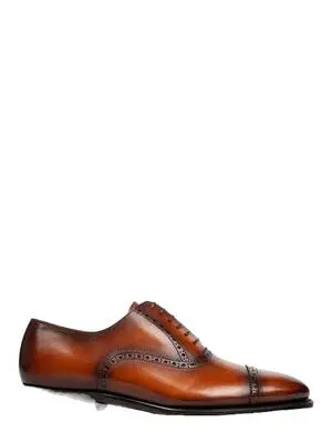 ANTHONY VEER Windsor Brogue Oxford - Vintage Amber Tan