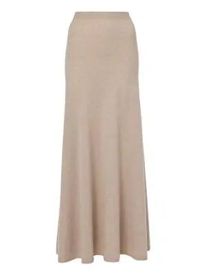 THE ROW Jovan Cashmere Maxi Skirt - Beige