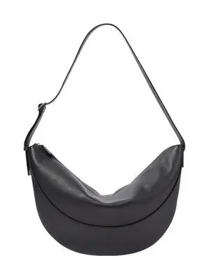 THE ROW Jouve Leather Crossbody Bag - Black