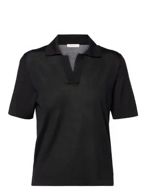 THE ROW Julianna Silk Polo - Black