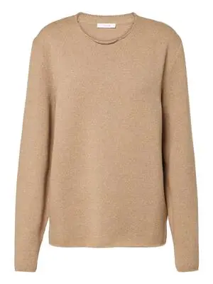 THE ROW Jhaio Cotton-cashmere Top - Beige