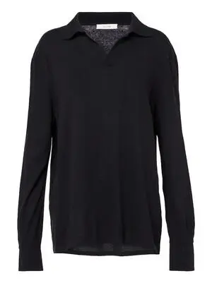THE ROW Jovani Silk Polo Shirt - Black