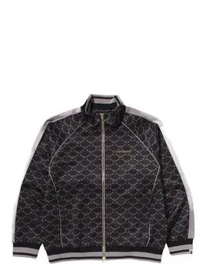 A BATHING APE College Monogram Logo Relaxed Fit Track Jacket - Black