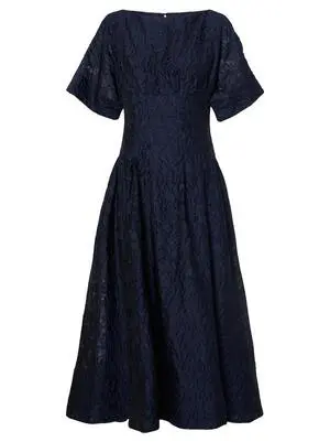 Simkhai Rosalie Jacquard Midi Dress - Blue