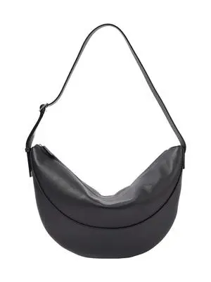 THE ROW Jouve Leather Crossbody Bag - Black