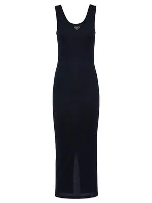 Prada Cotton Midi Dress - Blue