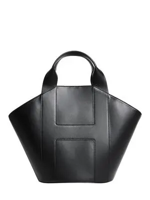 Harrods Leather H Tote Bag - Black