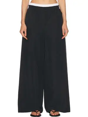 Simkhai Olly Double Waistband Pant - Black Multi