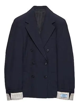 Prada Wool Double-breasted Jacket - Blue