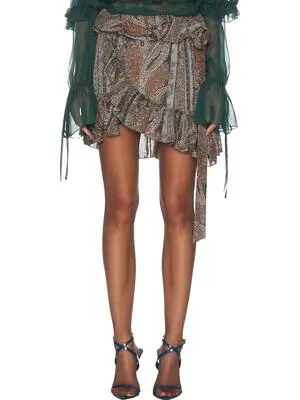 Saint Laurent Mini Wrap Skirt - Multicolor