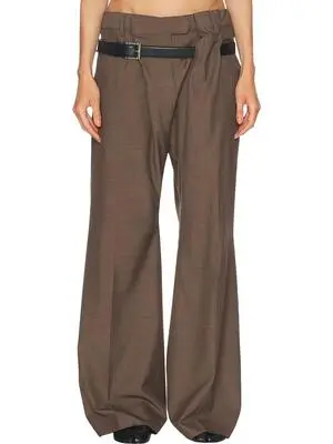 Acne Studios Partar Wide Leg Jeans Brown Melange