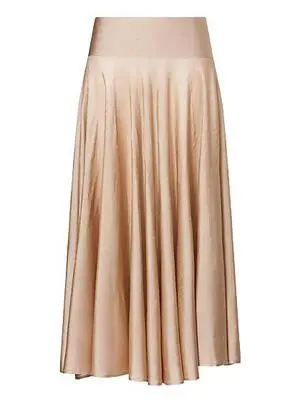 Alaïa Flared Fine-knit Maxi Skirt - Beige Clair