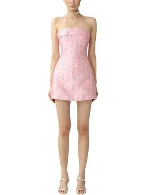 SAU LEE Jodie Jacquard Dress - Dynasty Pink