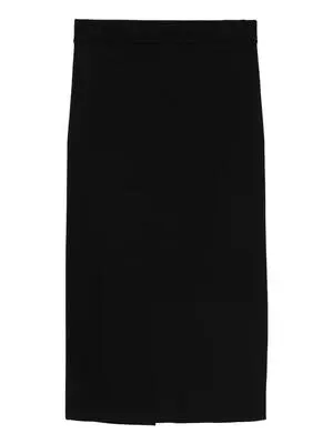 Max Mara Ribbed Midi Skirt - Black
