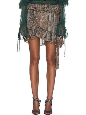 Saint Laurent Mini Wrap Skirt - Multicolor