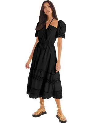 Allison Emilia Midi Dress - Black