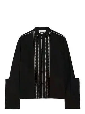 JIL SANDER Pleated Shirt - Black