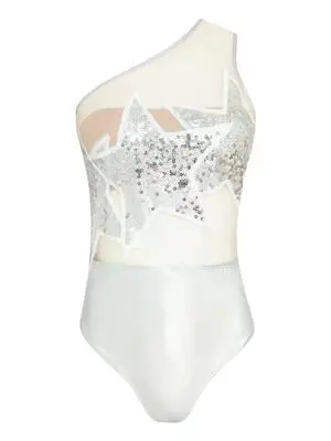 BRIGITTE Estrelas Carnaval/festival Bodysuit - Silver