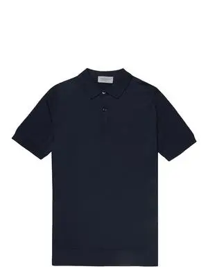 John Smedley Payton Slim-fit Wool Polo Shirt - Blue