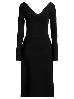 FERRAGAMO Flared Midi Dress - Black
