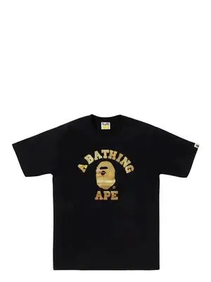 A BATHING APE Foil College C Tee Shirt - Black