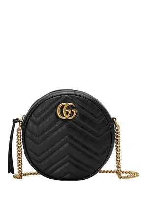 GUCCI GG Marmont Round Mini Shoulder Bag