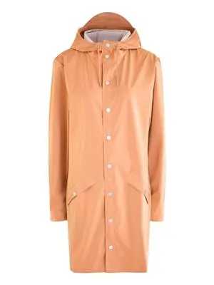 Rains Rains Long Hooded Rubberised Jacket Peach