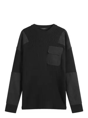 Balenciaga Cotton Military Sweater - Black