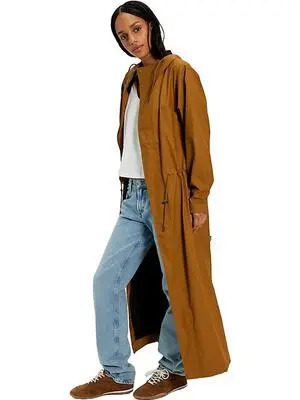 Rains RAINS Longest W3 Waterproof Rain Jacket Mustard