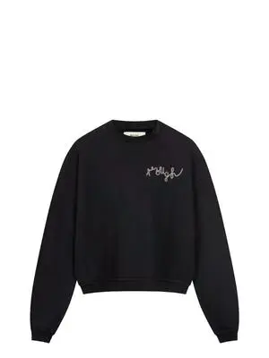 ROUGH. Logo-embroidered Sweatshirt - Black