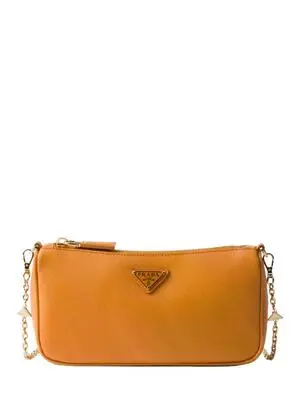 Prada Prada Saffiano Leather Shoulder Bag Orange