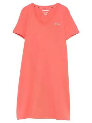 Dkny V-neck Performance Dress - Orange