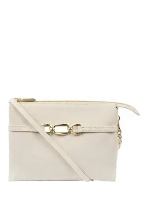LK BENNETT Cleo Oloid Suede Crossbody Bag - Cream