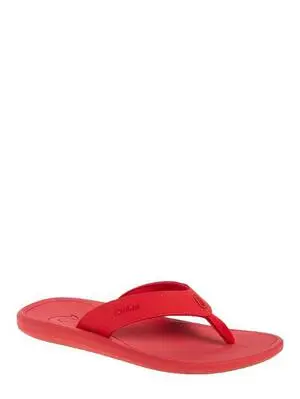 Olukai OluKai Ki Flip Flop Bright Red / Red Lava