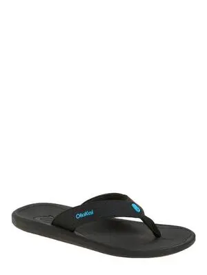 Olukai OluKai Ki Flip Flop Lava Rock / Bold Blue