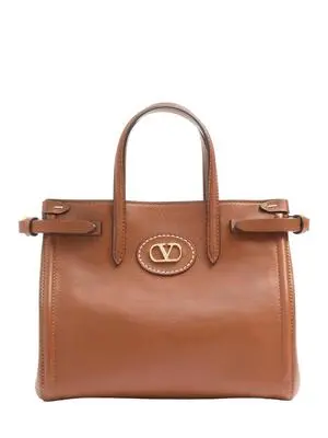 Valentino Garavani Antibes Leather Tote - Tabacco