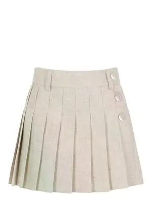 Rabanne Pleated Mini Skirt - Neutrals