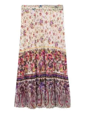 PIERRE-LOUIS MASCIA Ceto Pleated Skirt - Neutrals