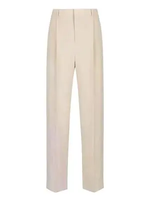 Saint Laurent Wool Trousers - Neutrals