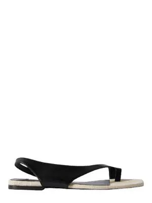 TOTEME Leather Sandals - Black