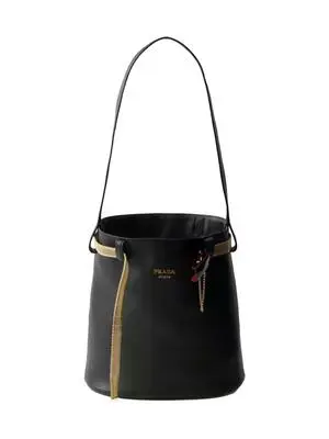 Prada Bucket Bag With Shoulder Strap - Black