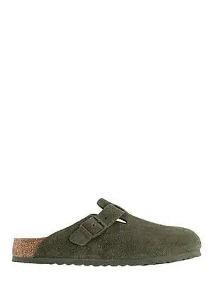BIRKENSTOCK Boston Logo-Embossed Clogs Thyme Suede