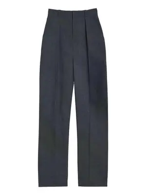 LEMAIRE Dropped Crotch Pleated Trousers - Grey